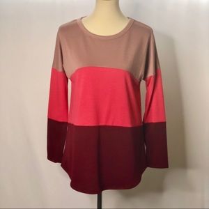 pop kiss | Tops | New Colorblock Long Sleeve Multicolor Sweater Top ...